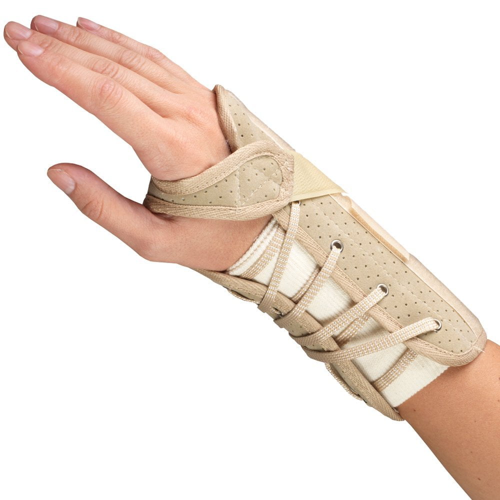OTC Cock-Up Wrist Splint - Suede Finish, Right Hand, Beige, Medium ...