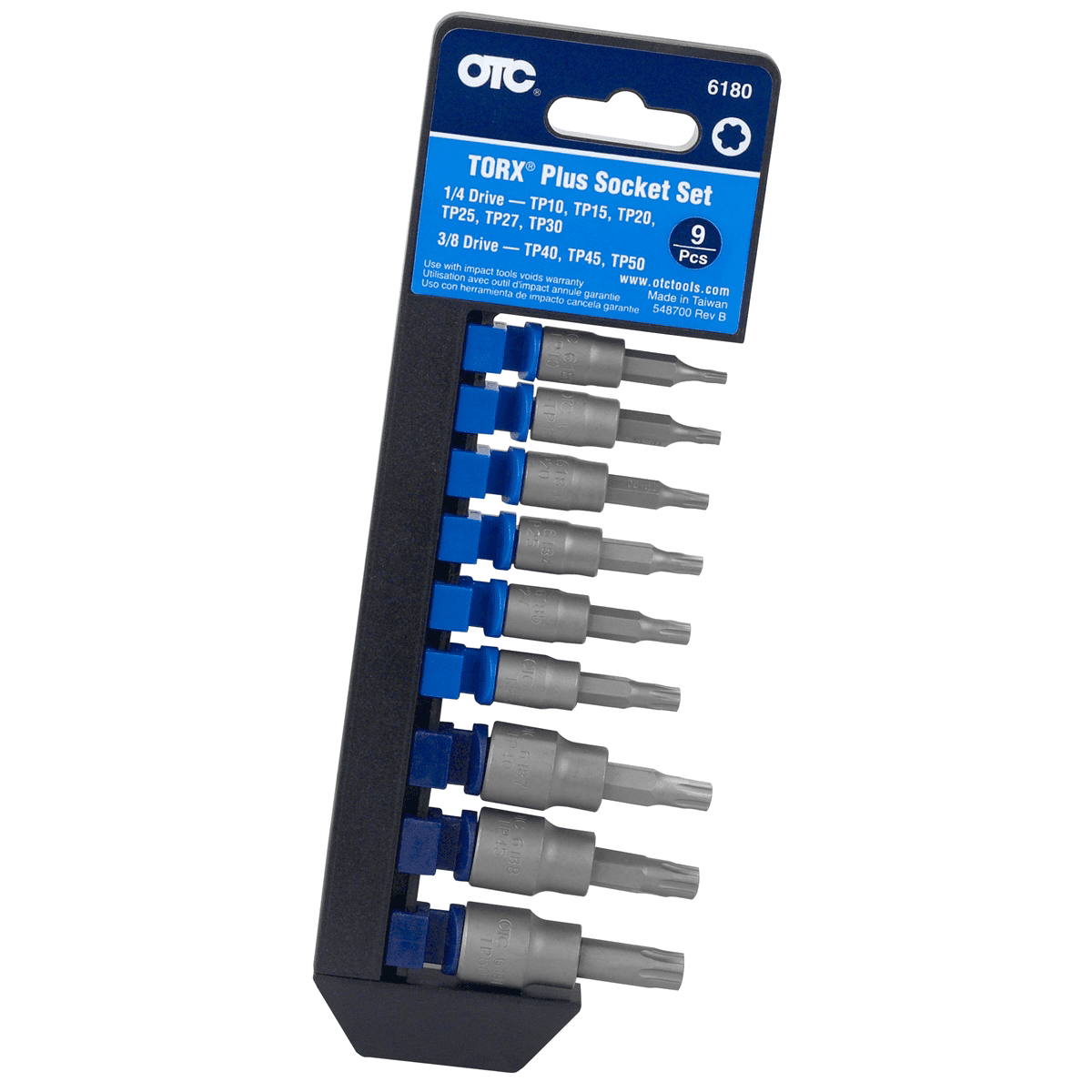 OTC Tools 6180 9 Piece Torx Plus Bit Socket Set - Walmart.com