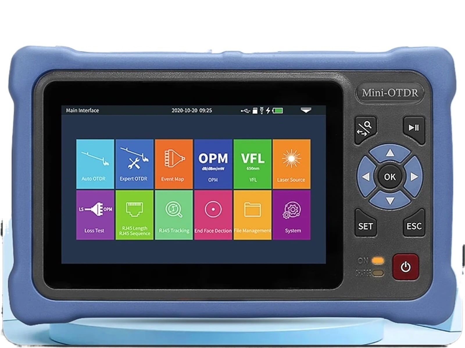 OTDR 100KM Fiber Optic Reflectometer 1310/1550nm 26/24dB Touch Screen ...