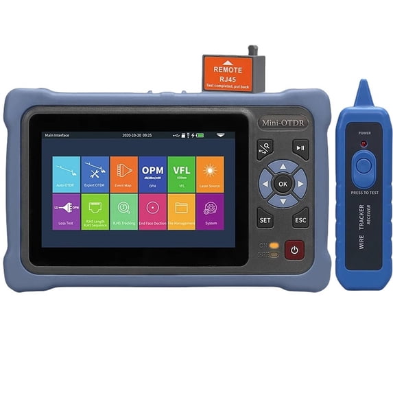 OTDR 1310/1550nm 26/24dB Fiber Optic Reflectometer Touch Screen VFL OLS ...