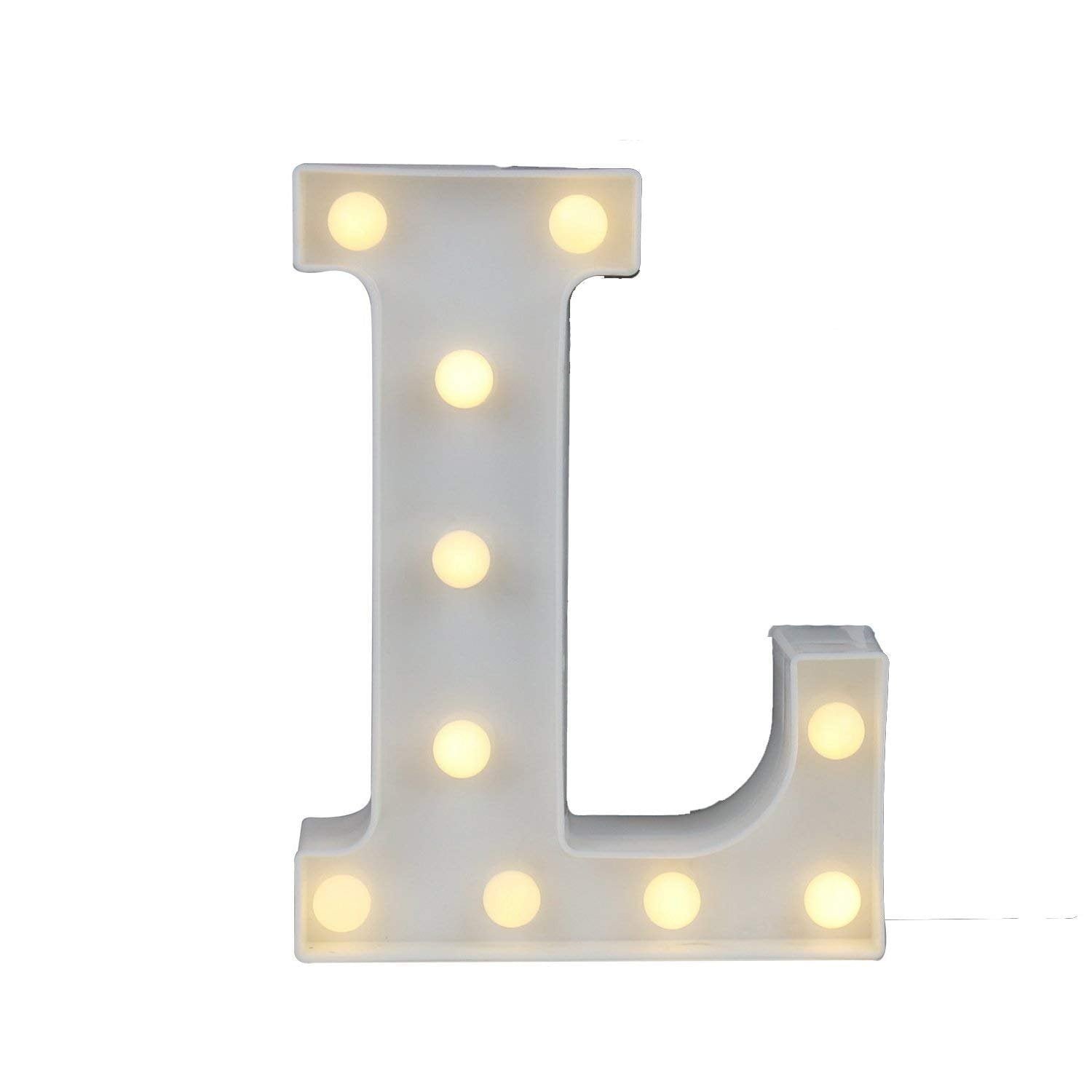OTEMRCLOC Light up Letter LED Alphabet Number Symbol Plastic Battery ...