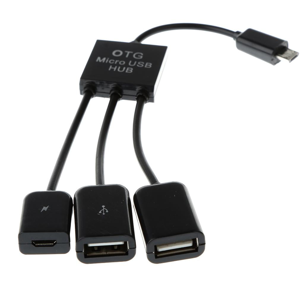 OTG Micro USB Hub Cable Adapter for Android - Walmart.com