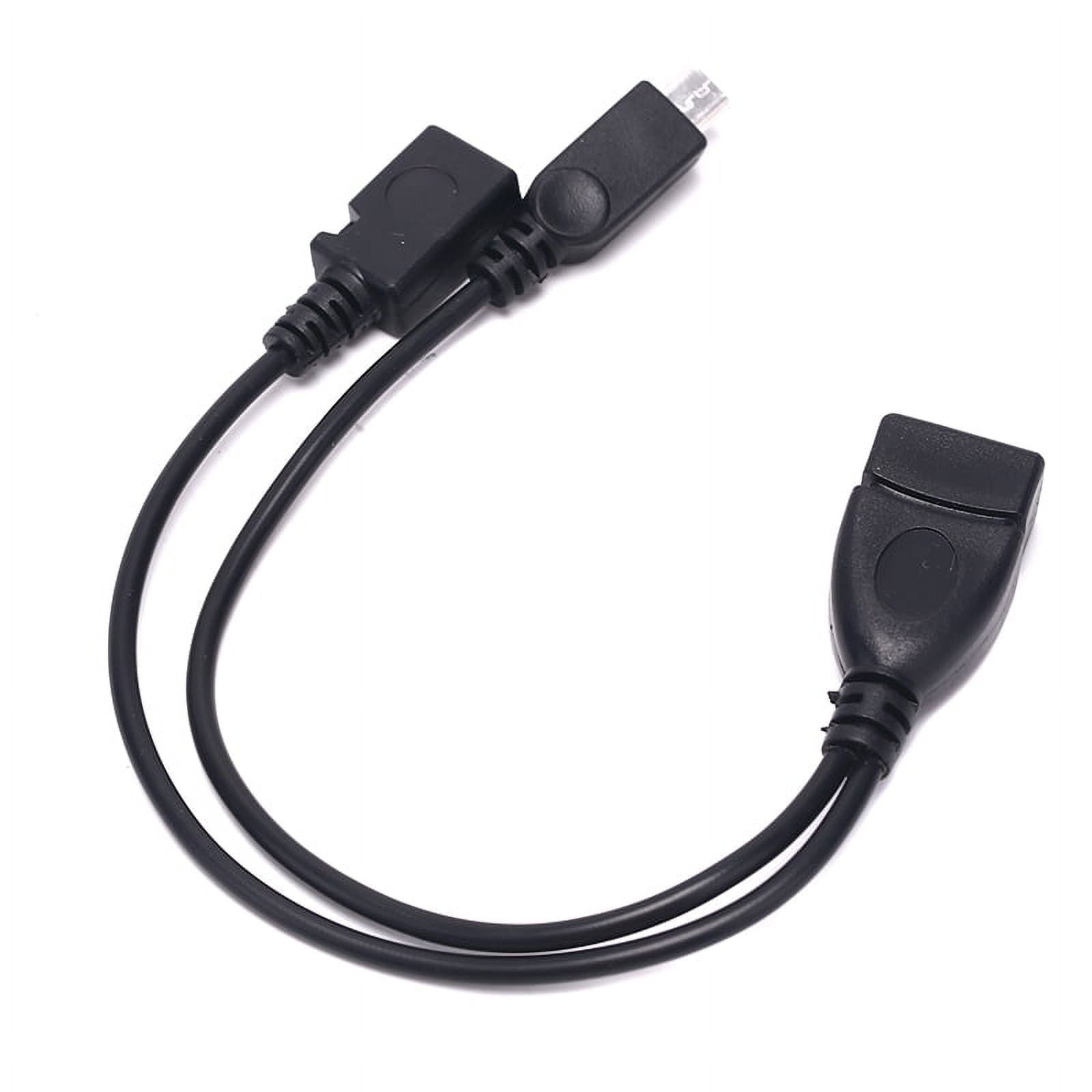 OTG Power Splitter Y Cable Micro USB Male to USB A Male Female Adapter ...
