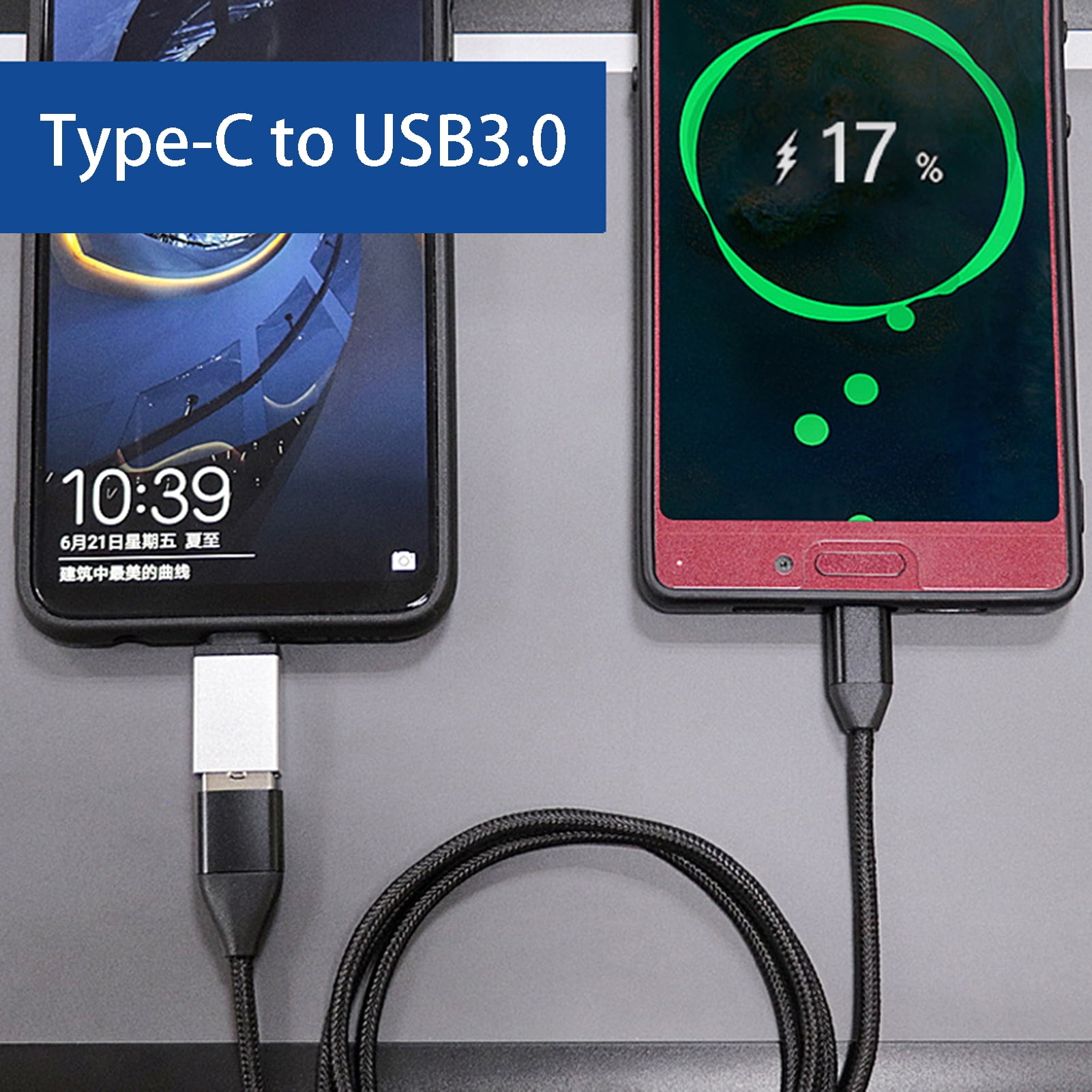 OTG Type-C Adapter Plug And Play Data Transmission Type-C to USB3.0 ...