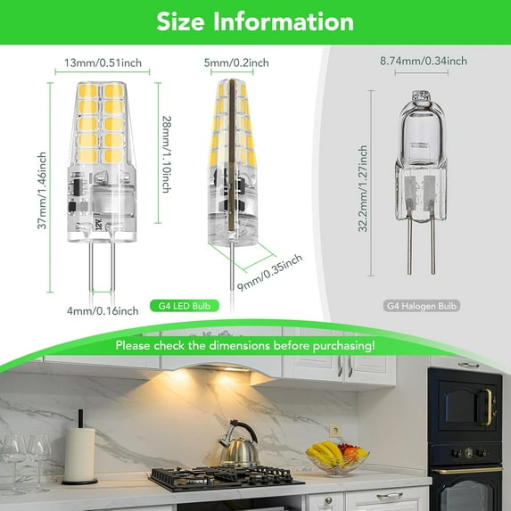 OTGFRF-10 Pack G4 LED Bulb 2W Equivalent 30W 3000K Warm White 250 ...