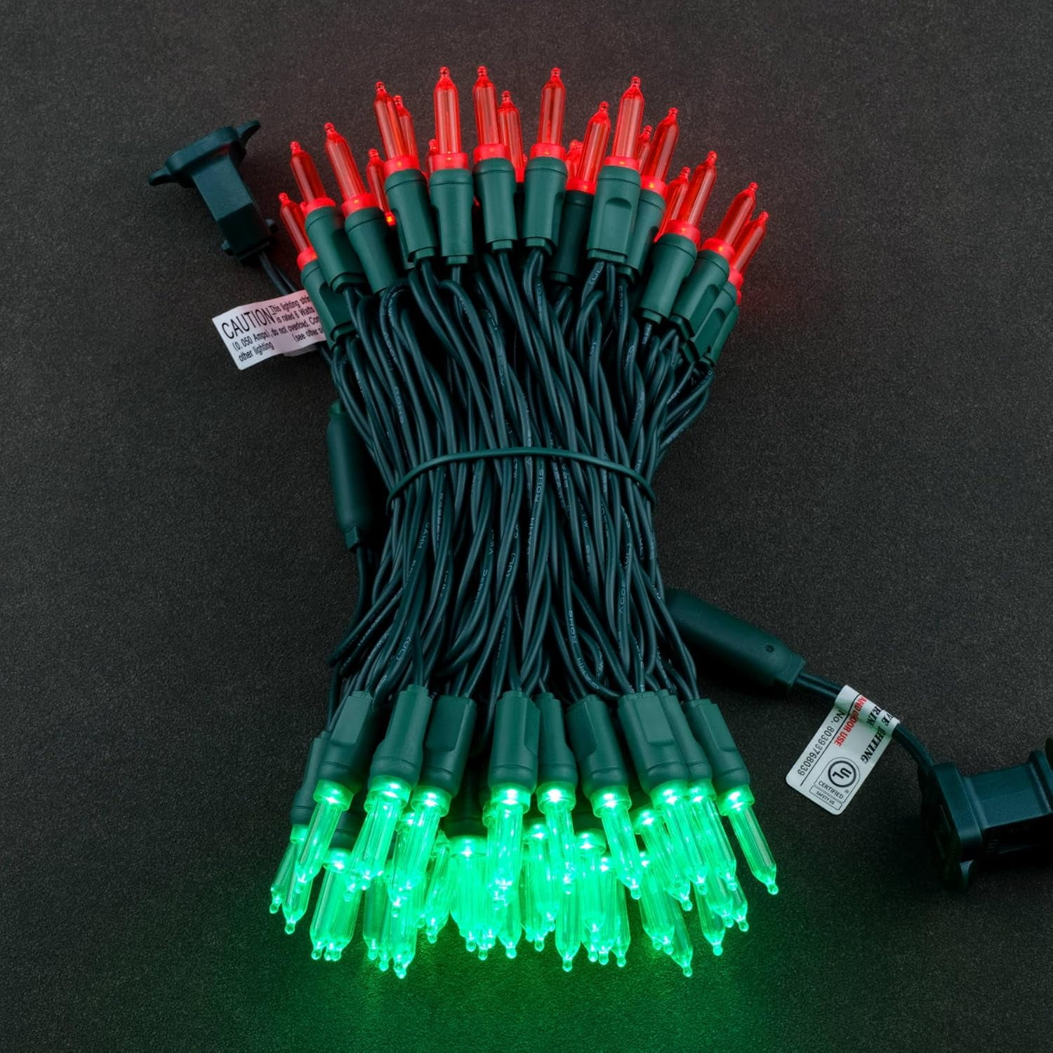 OTGFRF-100 Red and Green One-Piece T5 LED Christmas Lights, 33 ft High ...