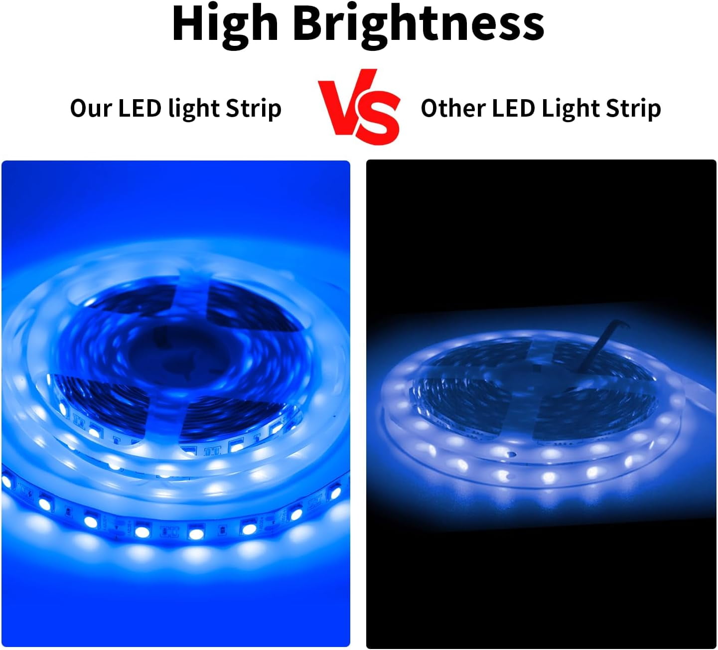 OTGFRF-12V LED Strip Light Blue, 16.4ft/5M SMD5050 LED Strip with ...
