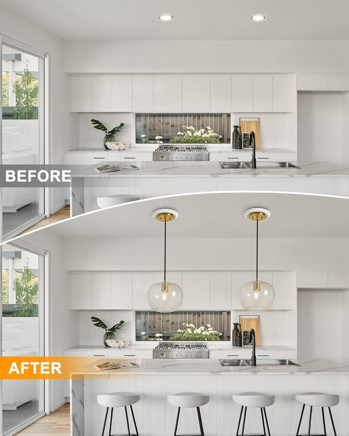 OTGFRF-2-Pack Recessed Can Light Conversion Kit for 5" and 6" Ceiling ...