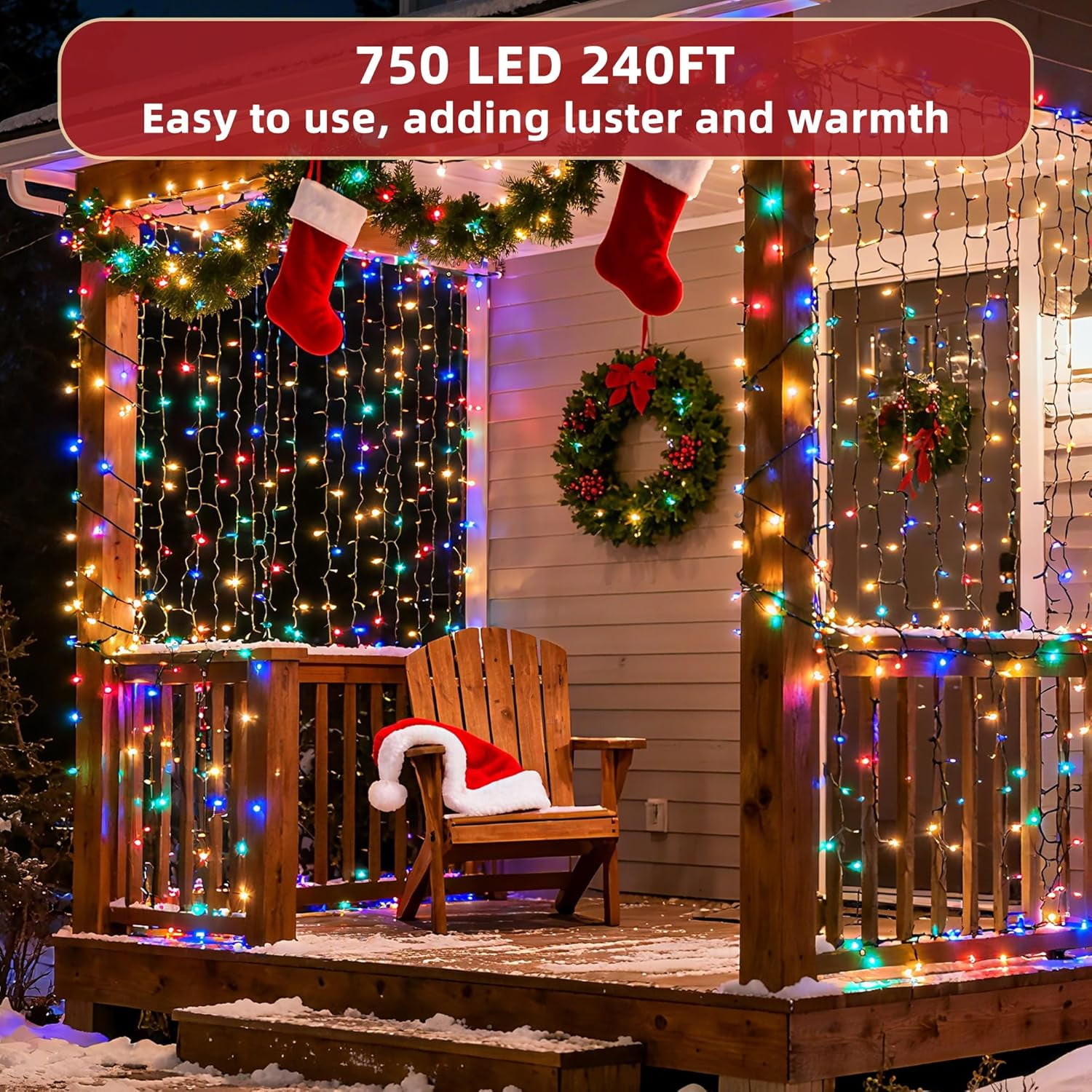 OTGFRF-240FT Christmas Lights Outdoor, 750 LED Christmas Tree ...