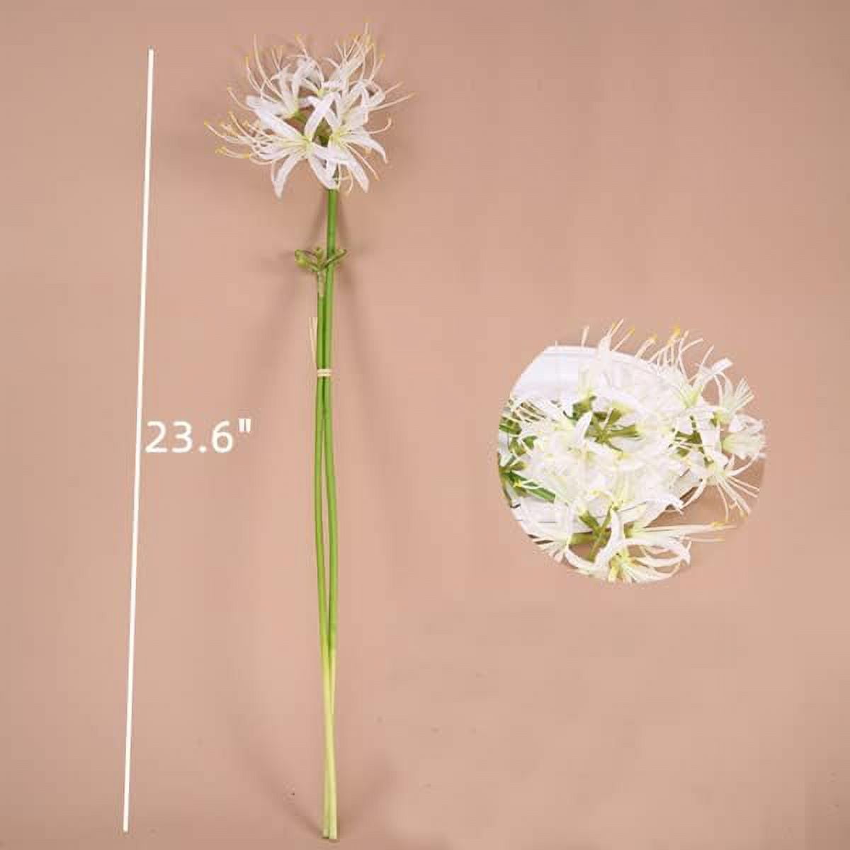 OTGFRF-5 Stems Artificial Spider Lily Flowers 23.6 Inches Lycoris Bulbs ...