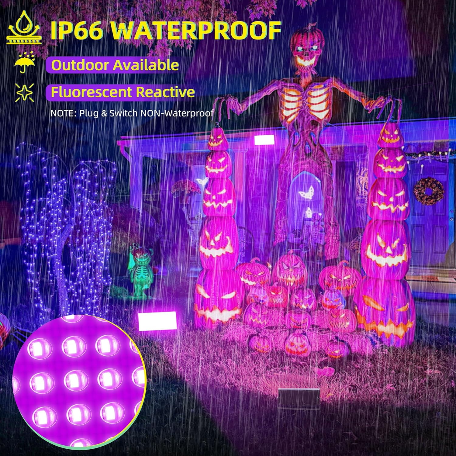 OTGFRF-50W LED Black Light IP66 Waterproof, Outdoor Blacklight Flood ...