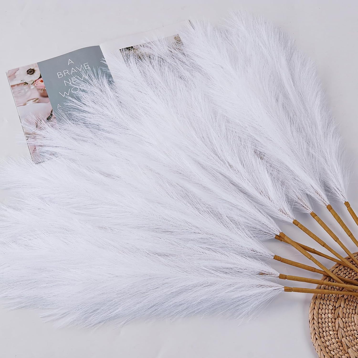 OTGFRF-9 PCS 38" Pampas Grass Decor,Tall Artificial Pompous Grass Bulk ...