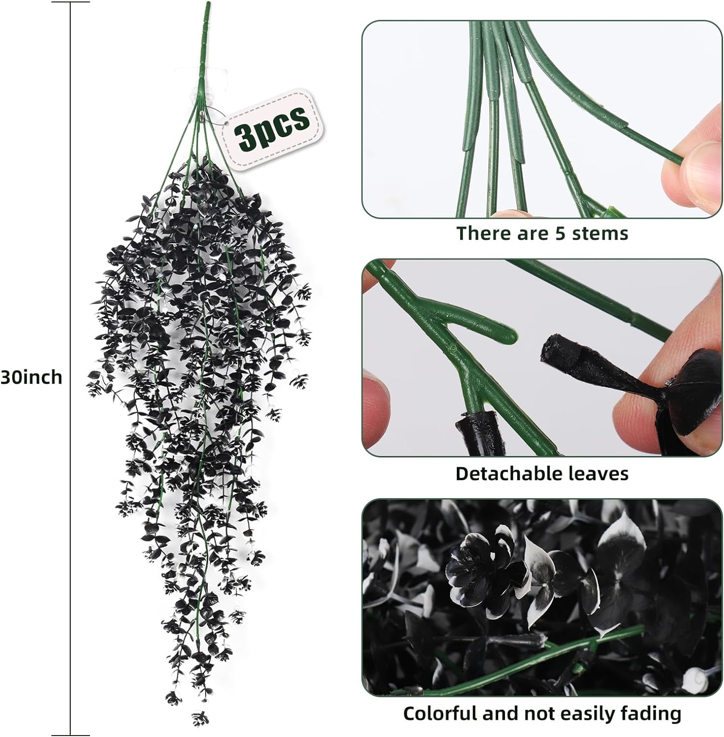 OTGFRF-Artificial Hanging Plants Fake Hanging Plant Faux Hanging Plants ...