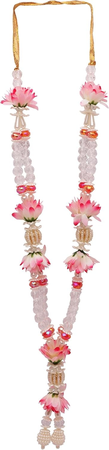 OTGFRF-Artificial Mala Rose Flower Ribbon Garland Haar Small Mala for ...