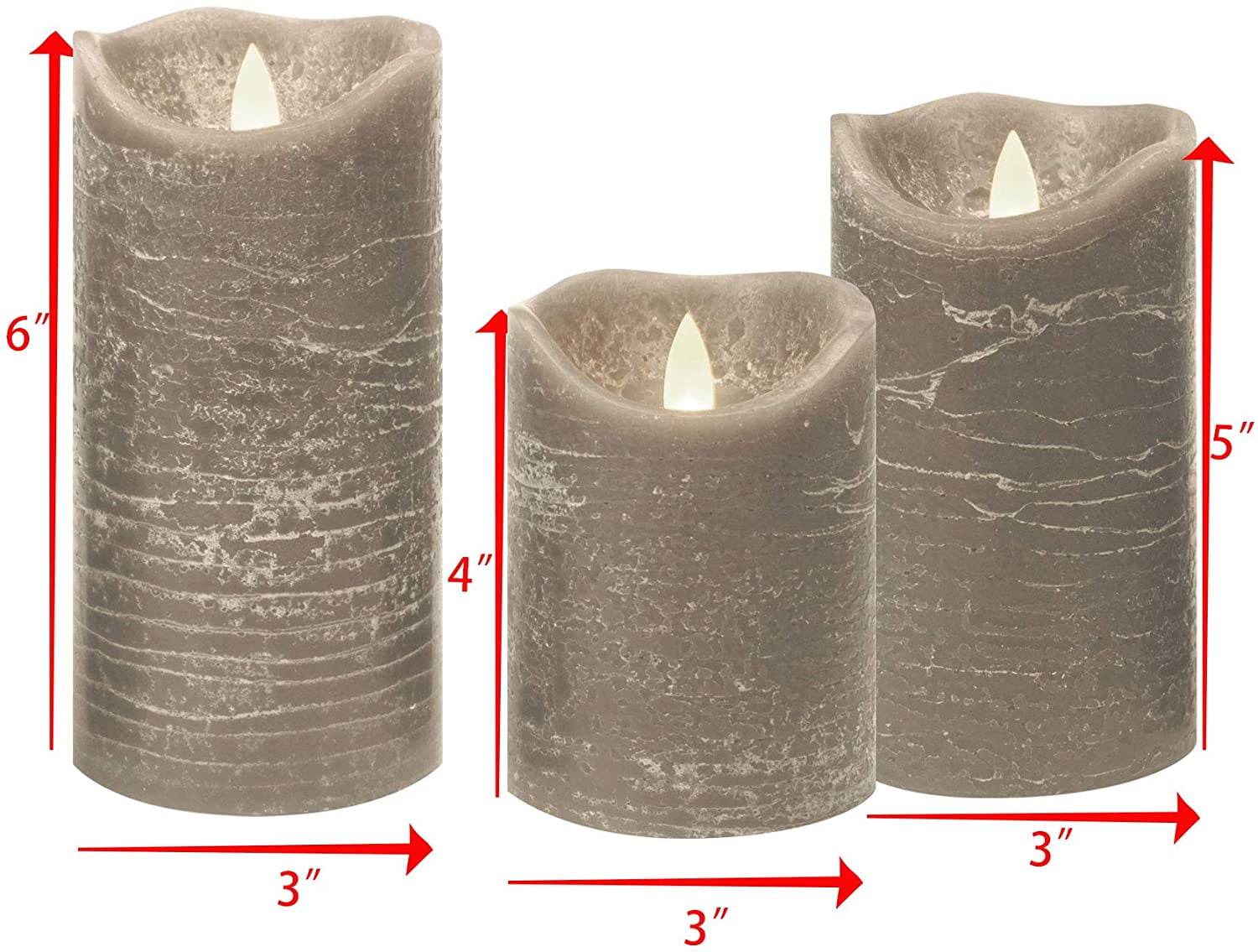 OTGFRF-Candle Choice Battery Operated Flameless Candles with Timer Real ...