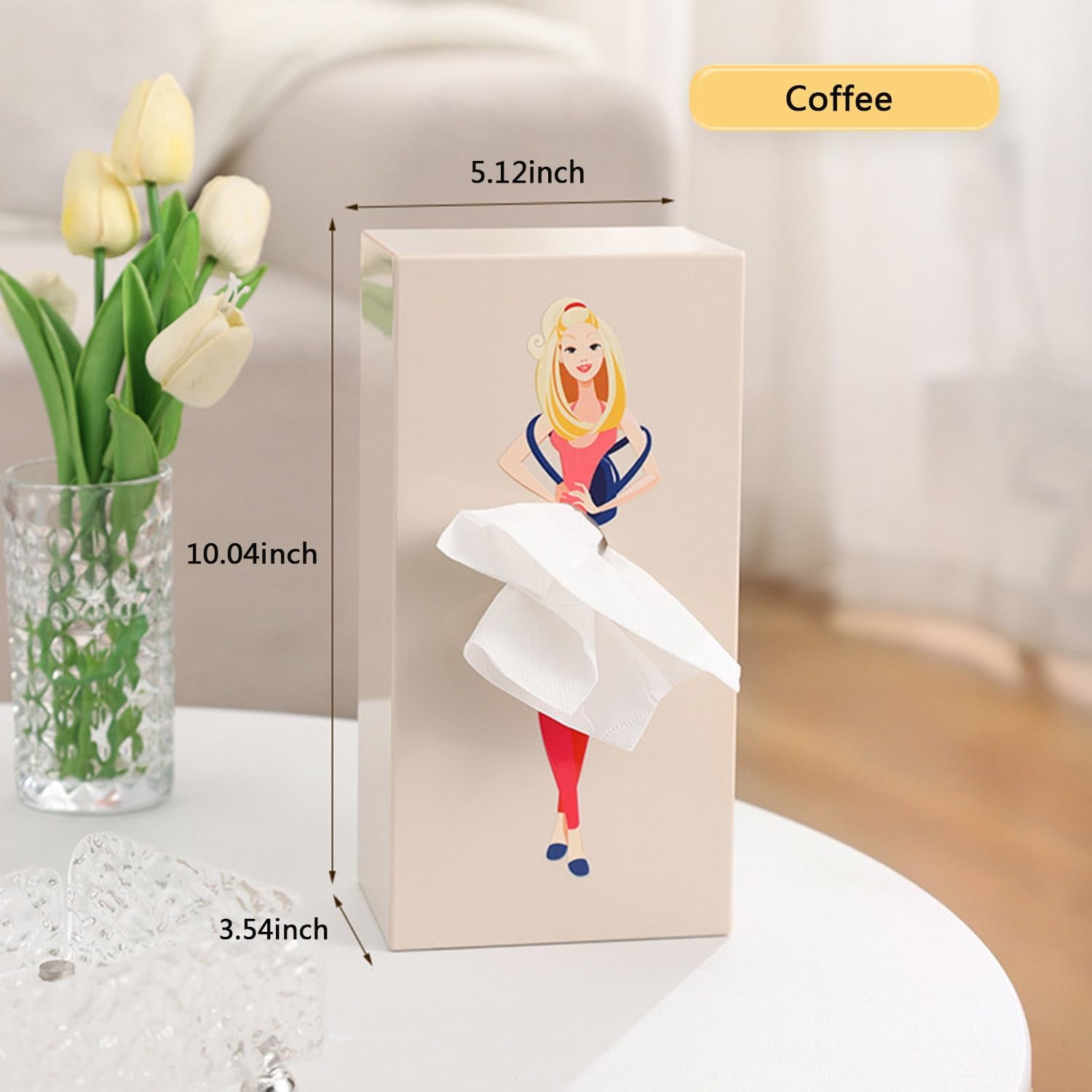 OTGFRF-Cartoon Girl Tissue Box, Cute Lady Skirt Tissue Box Cover ...