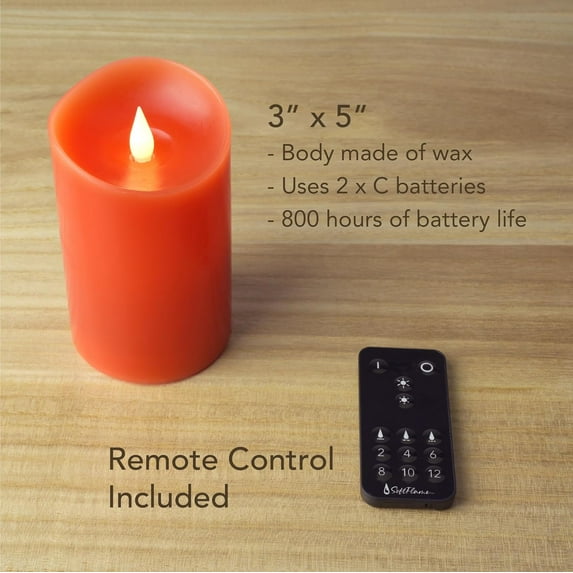 OTGFRF-Christmas Decor Flameless LED Candles with Remote Control, 3"x 5 ...