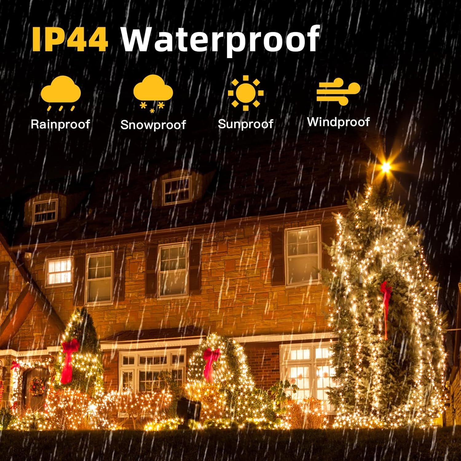 OTGFRF-Christmas Led Lights Outdoor, 100ft 300 Led Warm White Christmas ...