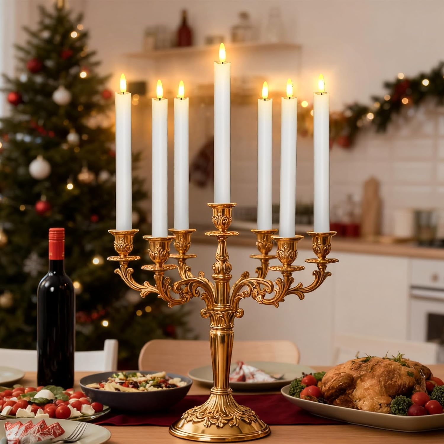 OTGFRF-Flameless Taper Candles with Remote, 500H Battery Operated ...