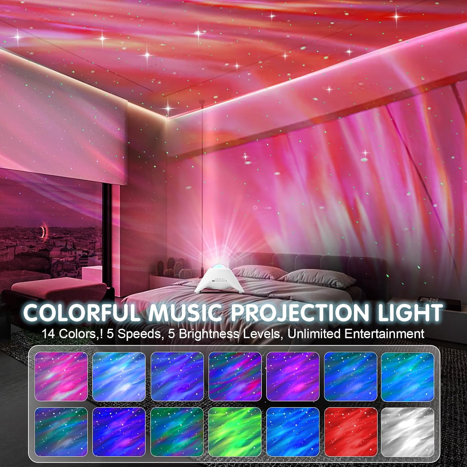OTGFRF-Galaxy Projector,Northern Galaxy Light Aurora Star Projector ...