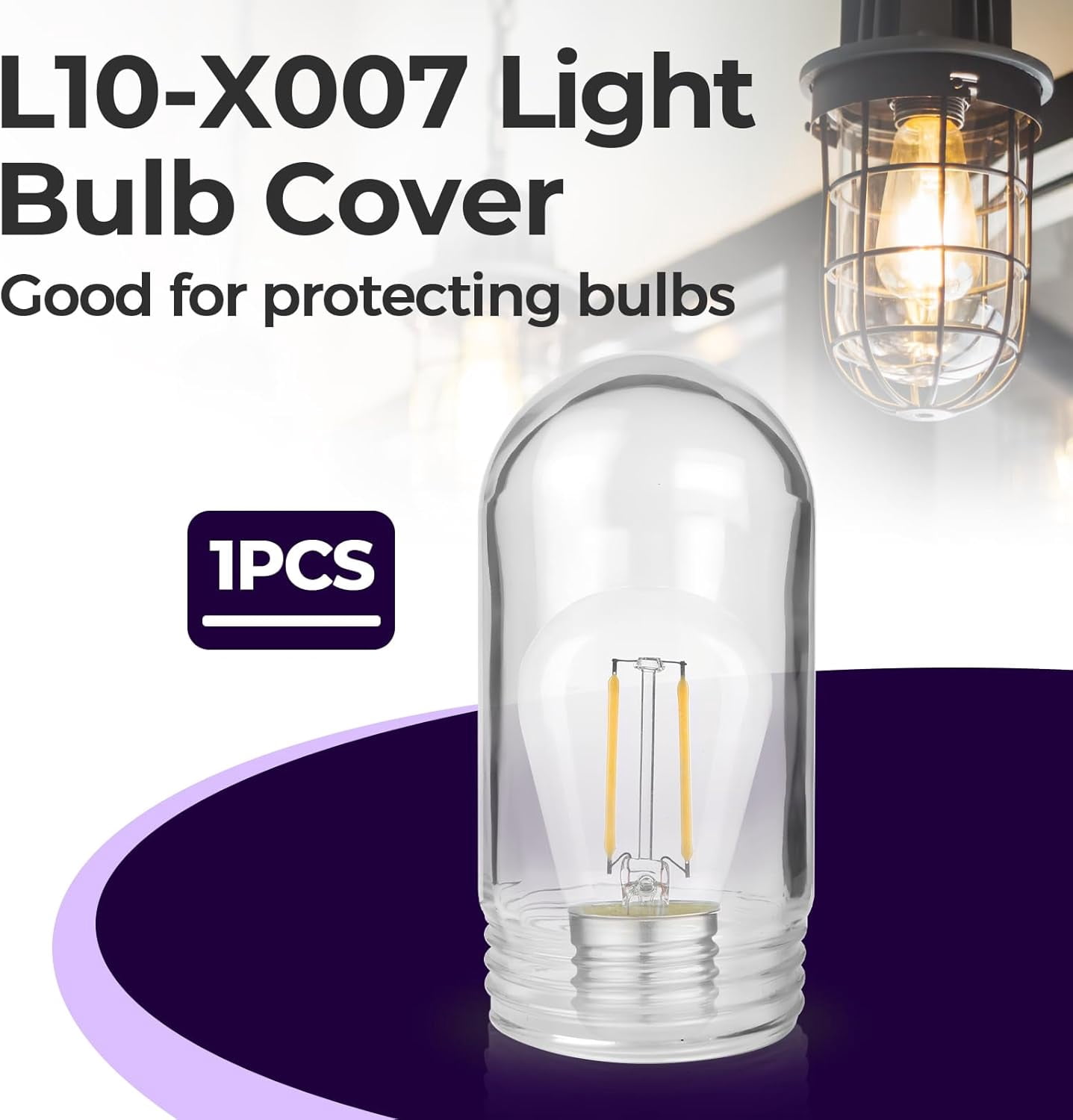 OTGFRF-L10-X007 Light Bulb Cover, Shatter Proof Glass 31900 Light Bulb ...