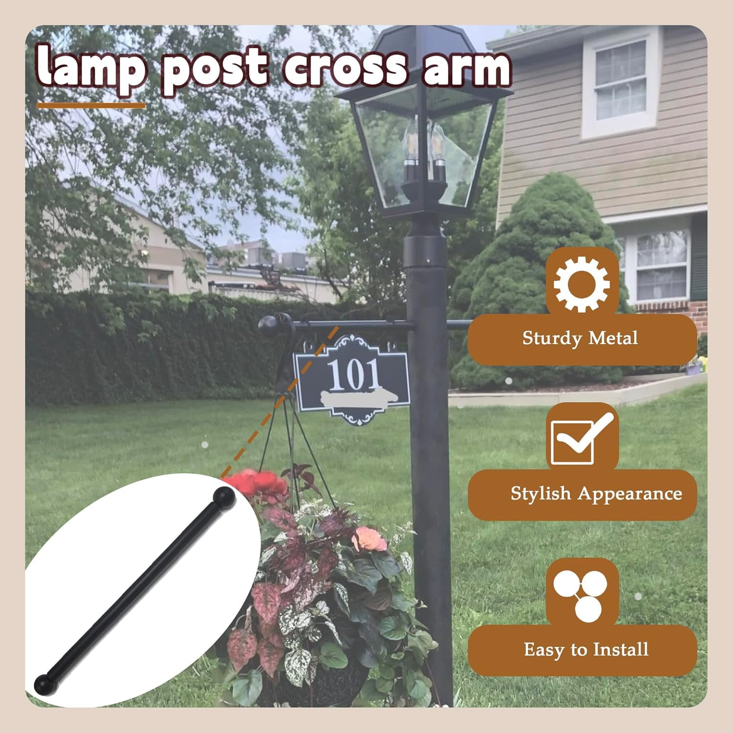 OTGFRF-Lamp Post Cross Arm - 16.1 Inch, Stylish & Versatile Outdoor ...