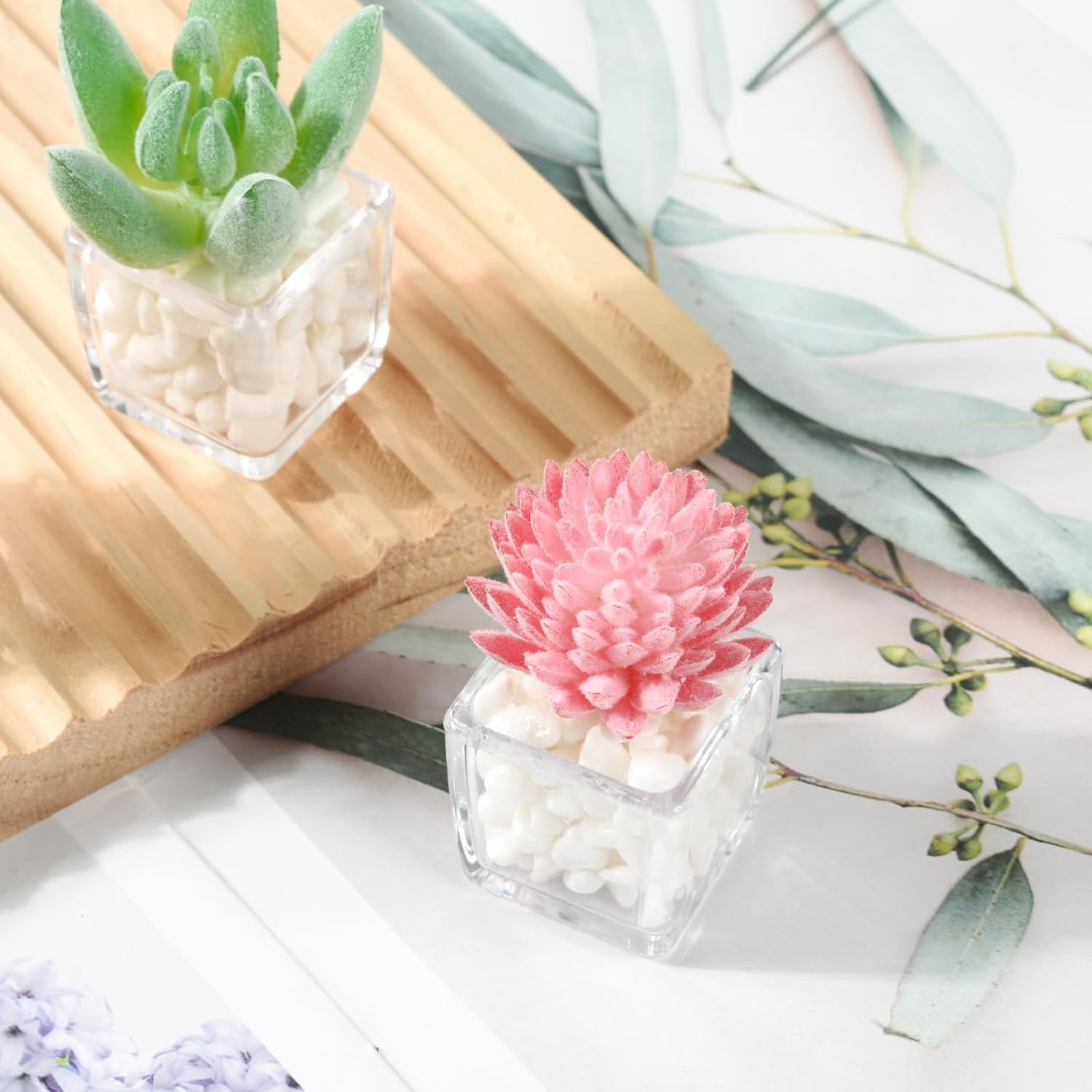 OTGFRF-Mini Artificial Succulent, 4 Pcs Lifelike Simulation Succulent ...