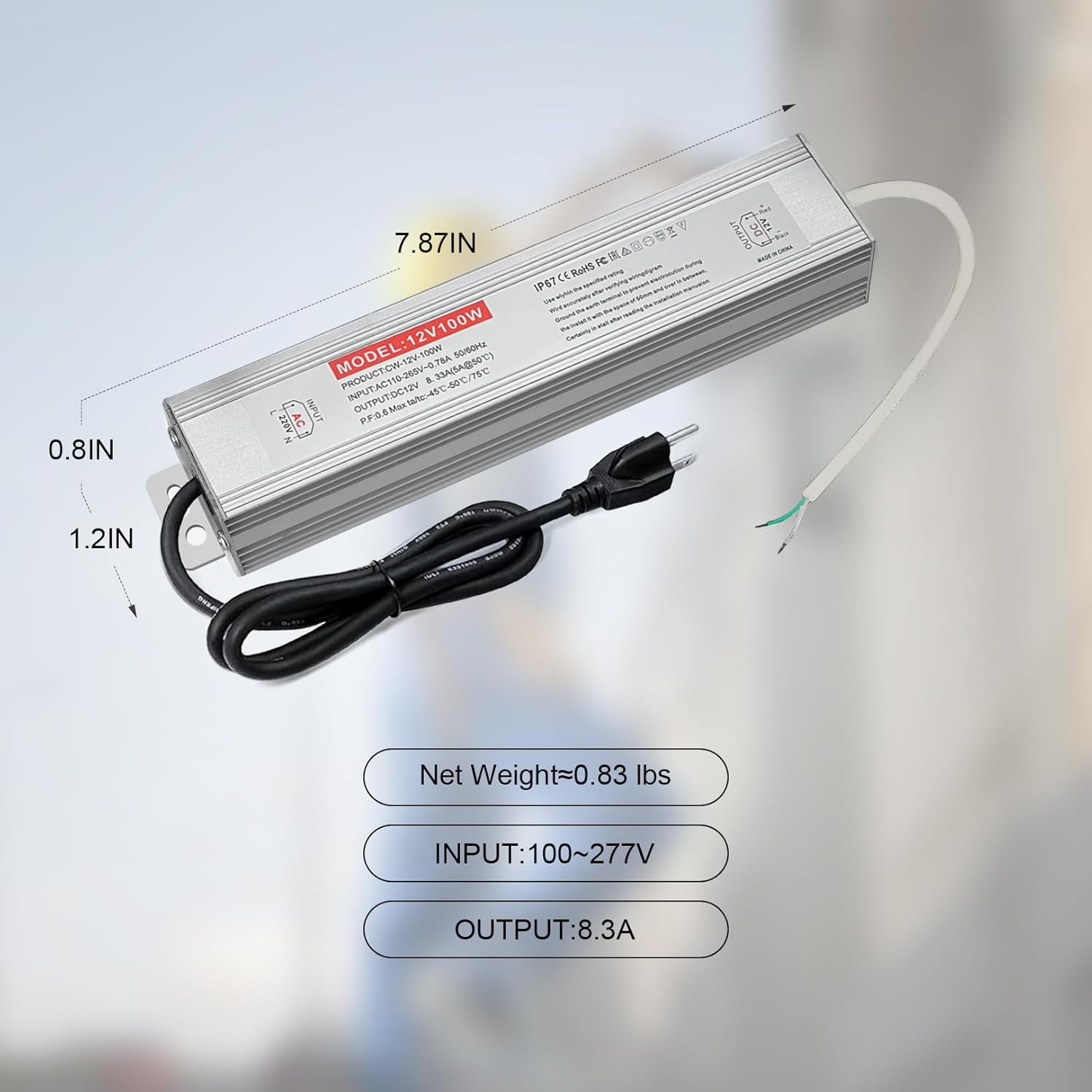 OTGFRF-QNNP® LED Driver 100 Watts 24V, Waterproof DC Low Voltage ...