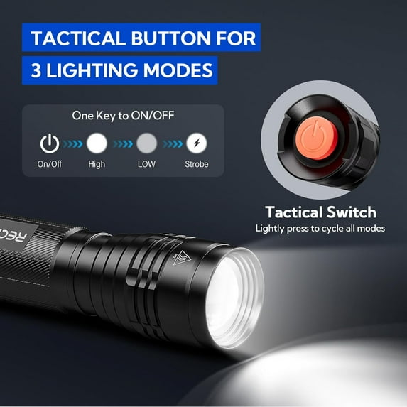 OTGFRF-S2000 LED Flashlight High Lumens, Super Bright, Powerful, Mid ...