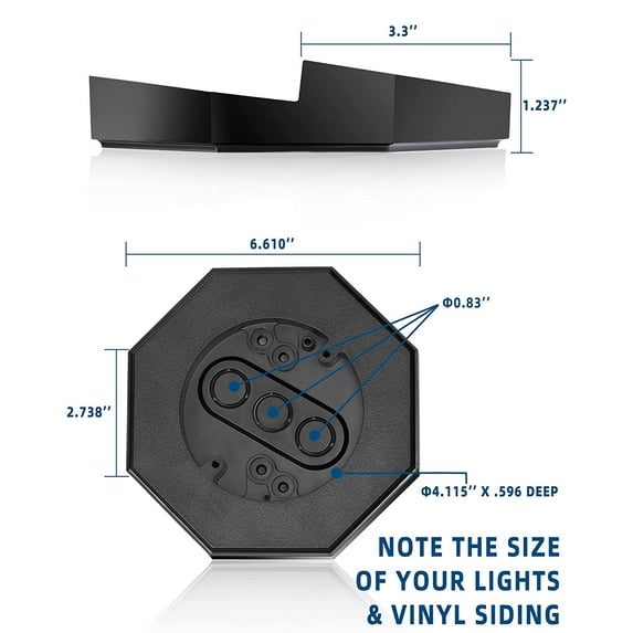 OTGFRF-Vinyl Siding Light Mounting Block, 8141 Siding Mounting Block ...