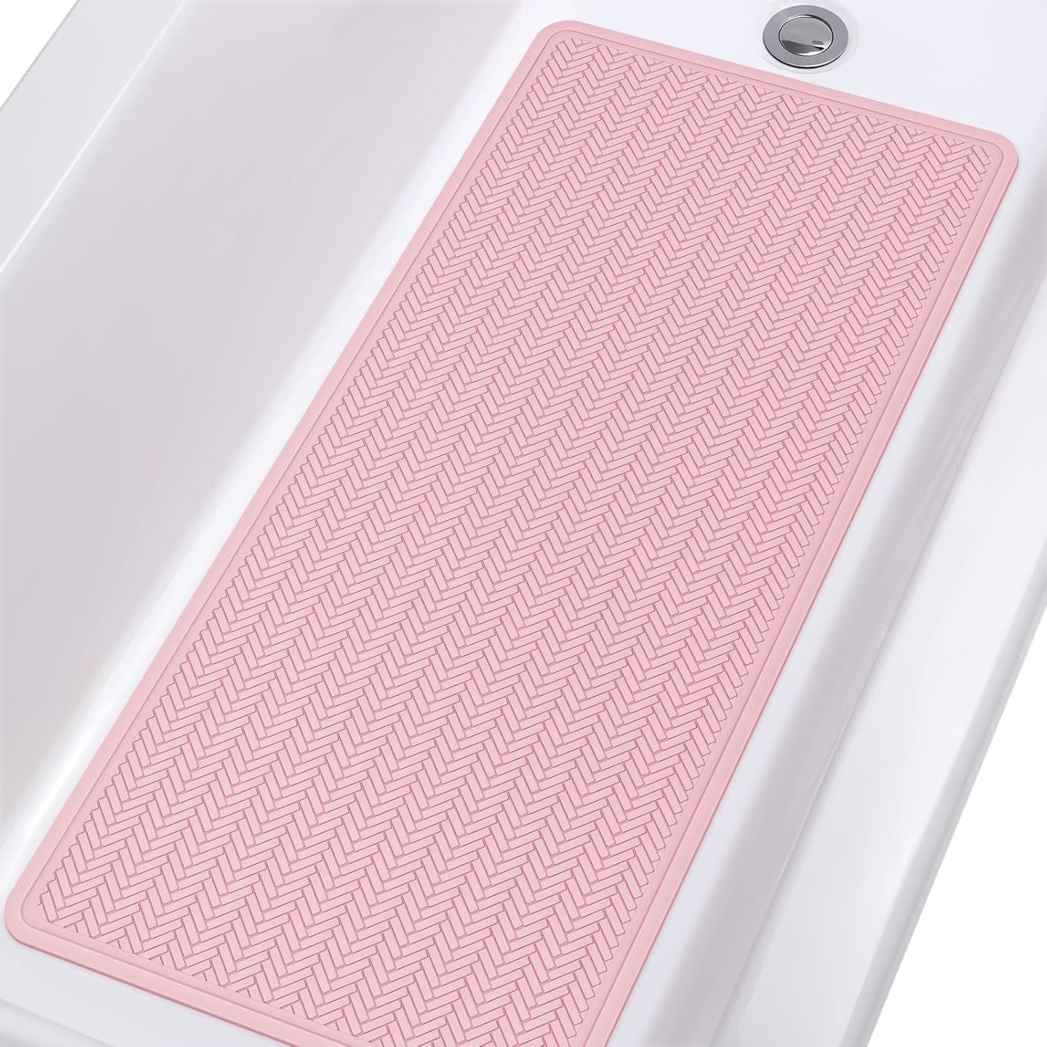 OTHWAY Extra Large Non-Slip Bath Mat with Strong Suction Cups, 36" x 17 ...