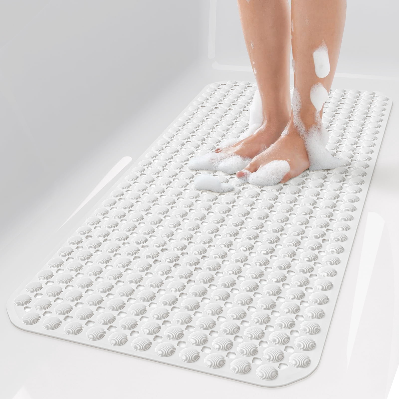 OTHWAY Non Slip Bath Tub Shower Mat with Suction Cups, Drain Holes ...