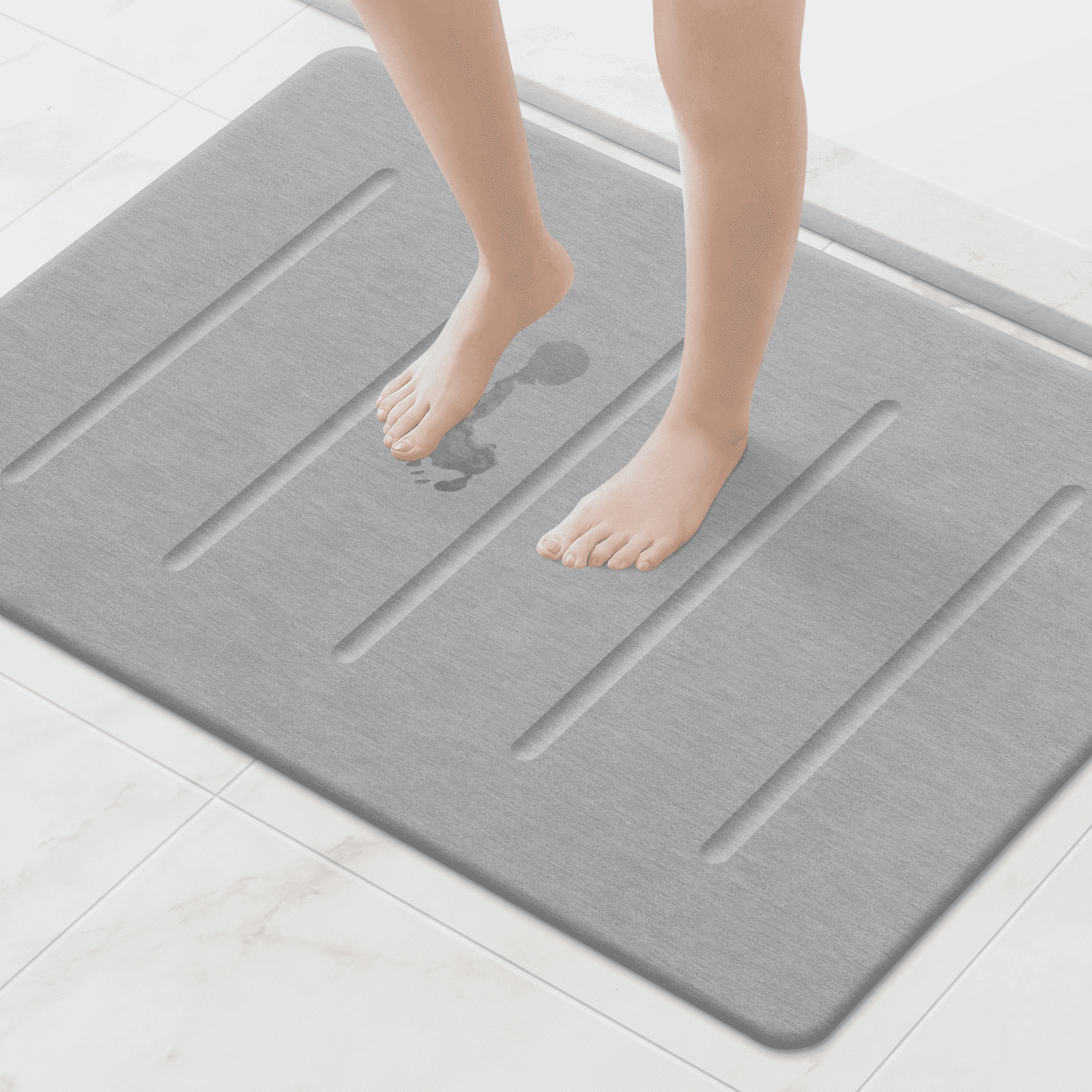 OTHWAY Stone Bath Mat Large, 32" x 20" Diatomaceous Earth for Bathroom ...