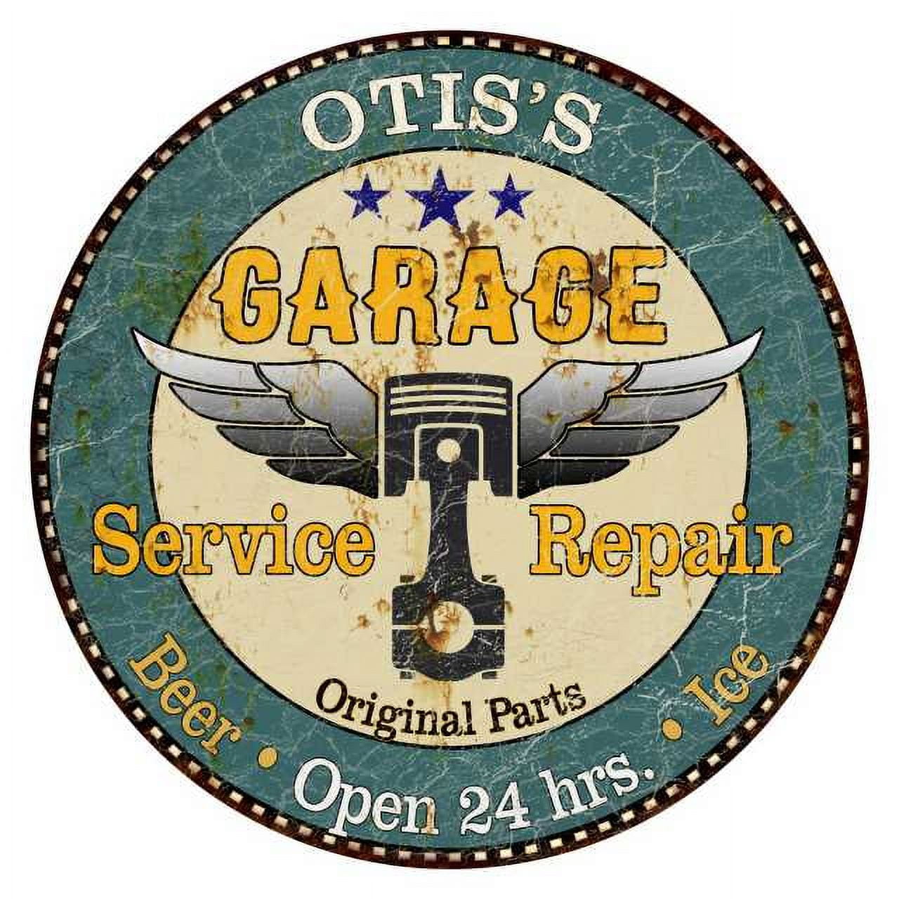 OTIS'S Garage 14" Round Metal Sign Man Cave Home Wall Decor 100140027101 - Walmart.com
