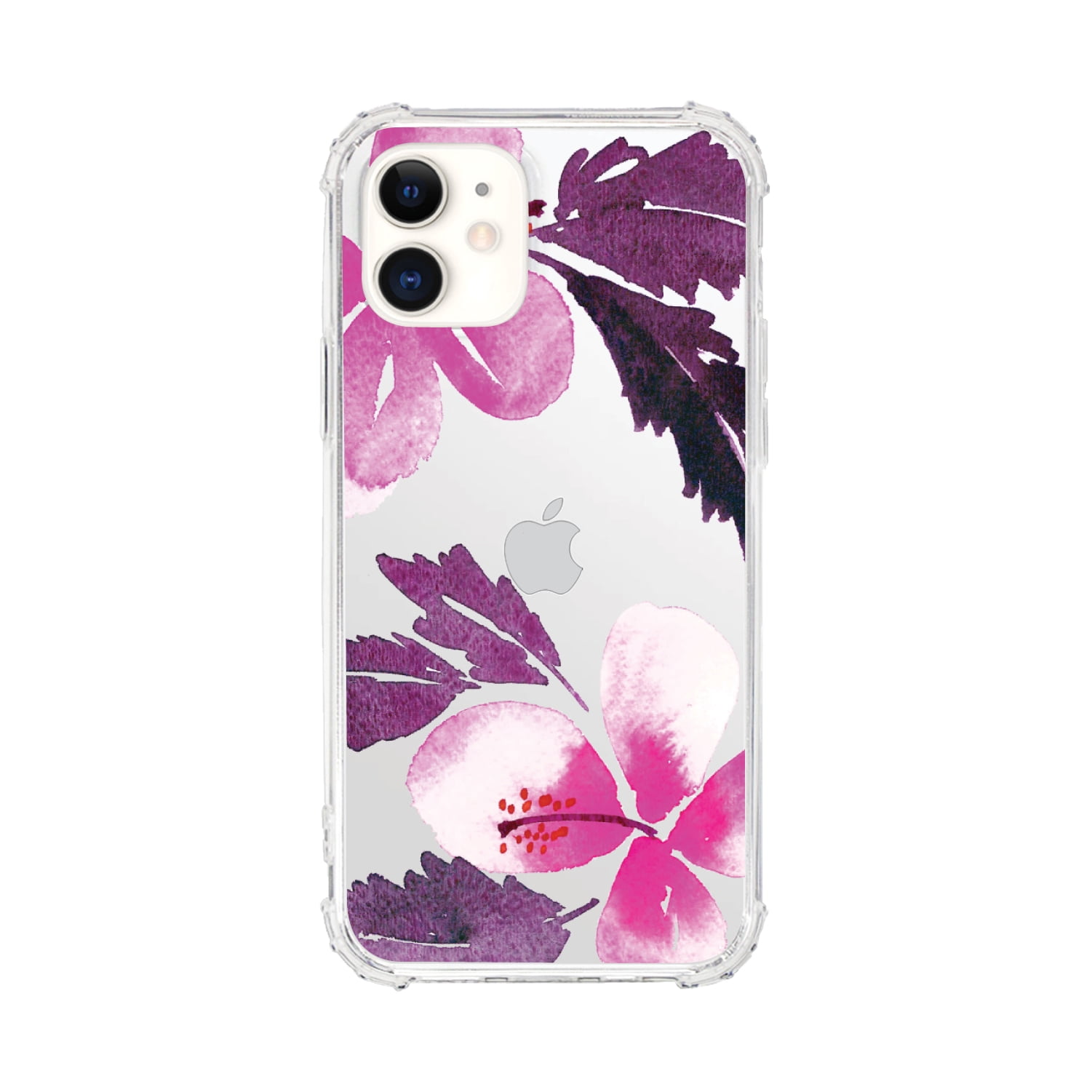 OTM Essentials iPhone 12 mini Phone Case, Hibiscus Pink & Purple ...