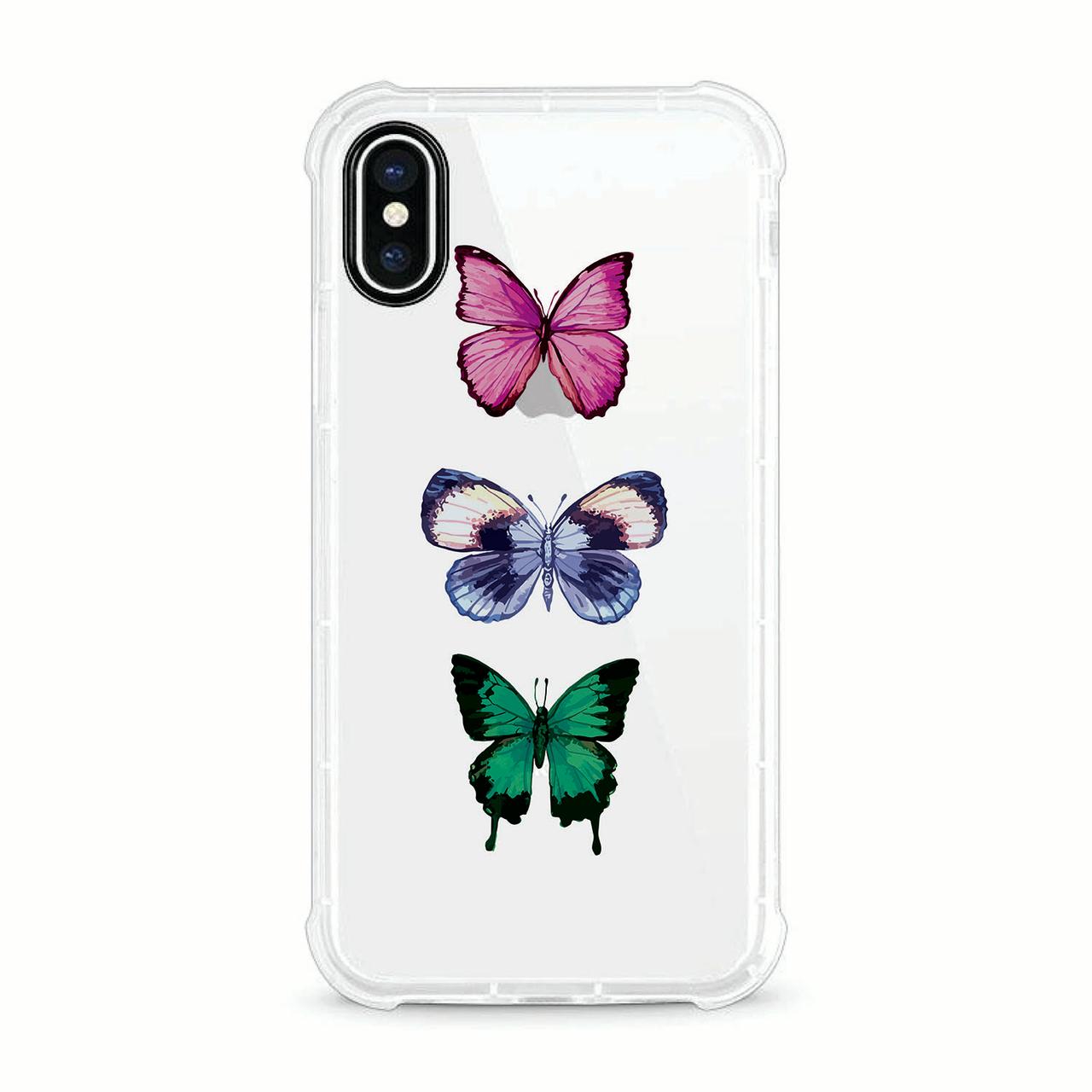 OTM Essentials iPhone X Clear Rugged Edge Phone Case, Butteryfly ...