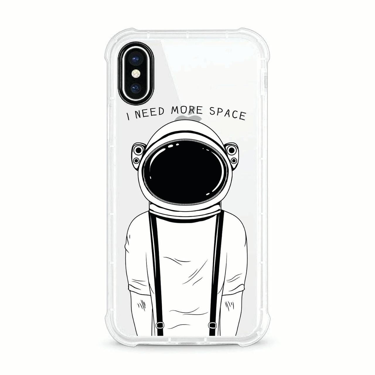 OTM Essentials iPhone X Clear Rugged Edge Phone Case, I Need More Space ...