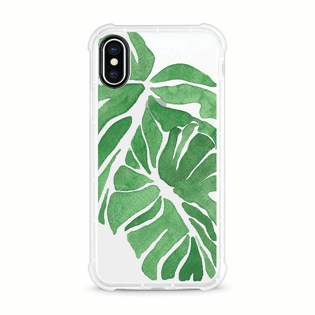 OTM Essentials iPhone X Clear Rugged Edge Phone Case, Palm Leaves ...