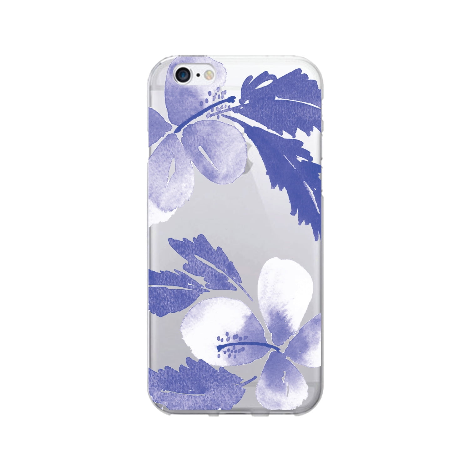 OTM Prints Clear Phone Case, Hibiscus Blue - iPhone 6 Plus/7 Plus ...