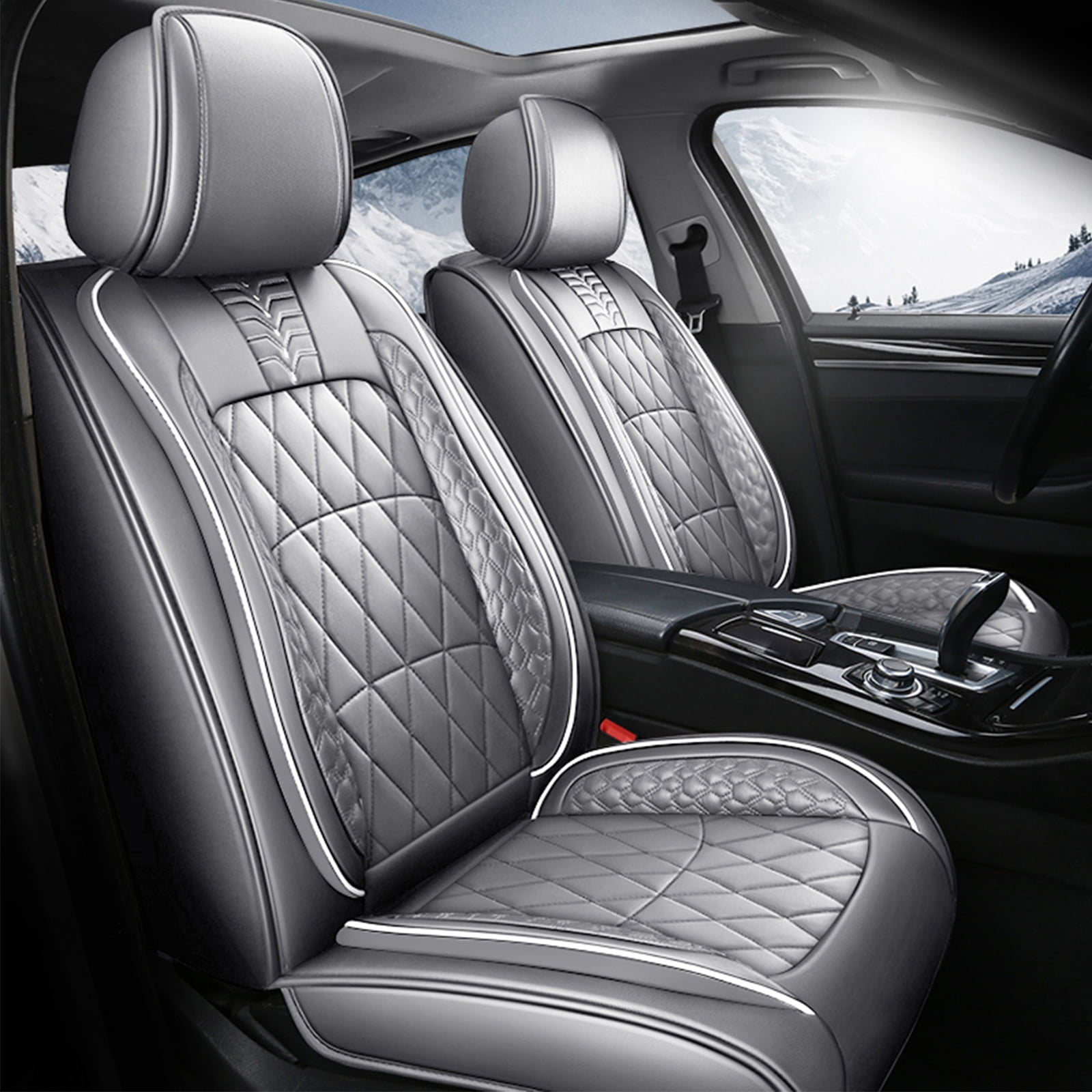 OTOEZ Universal Car Seat Covers 5 Seats Full Set Automotive Leather Car ...