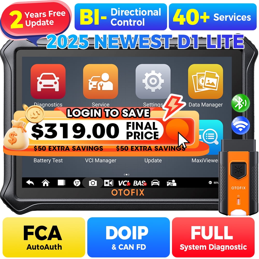 OTOFIX D1 Lite OBD2 Auto Scan Tool: Advanced Bluetooth, Full System ...