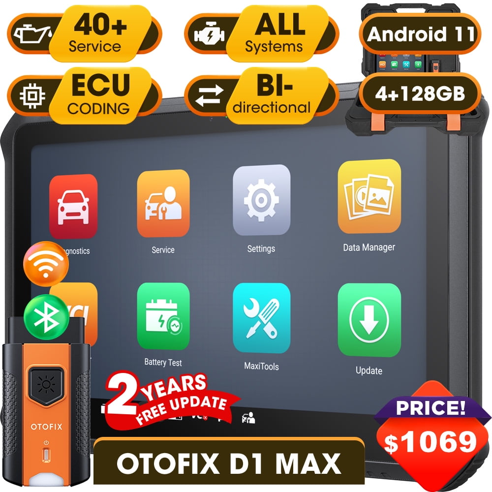OTOFIX D1 Max Car Diagnostic Scan Tool Bi-Directional Scanner, 40+ Services, Full System ...