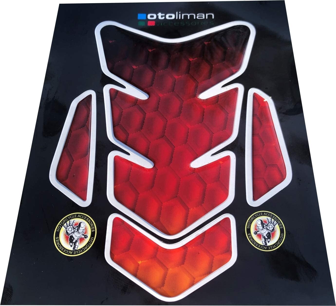 OTOLIMAN 3D Motorcycle Carbon Vinyl Gel Gas Tank Pad Protector Decal ...