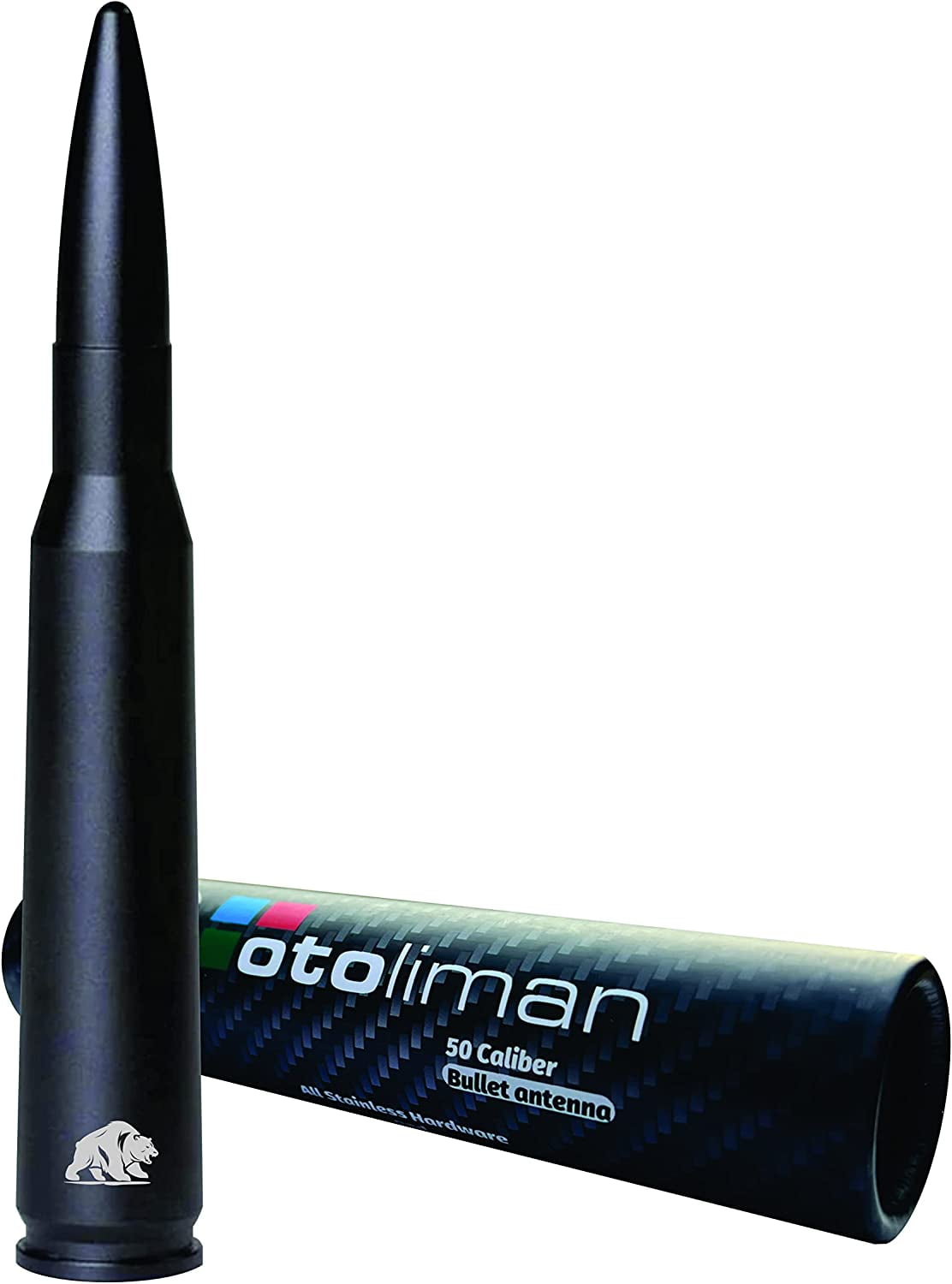 OTOLIMAN Bullet Antenna 50 Cal for Chevy GMC Truck SUV Silverado Sierra ...