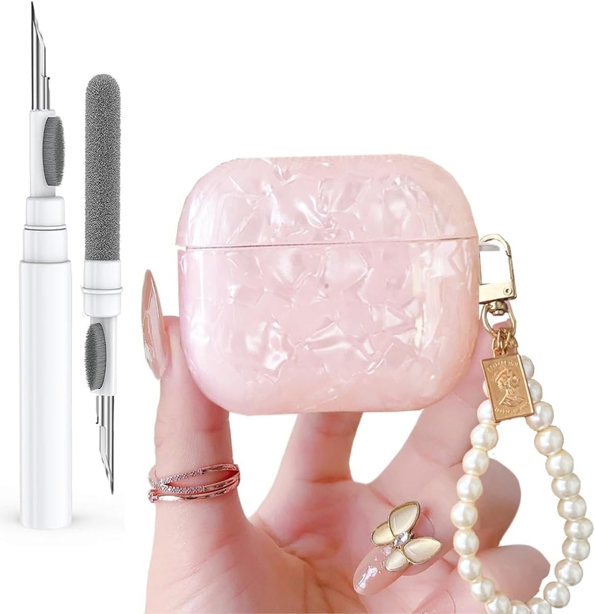 OTOPO Cute Glitter Airpod 4 Case with Cleaner Pen, Shell Pattern ...
