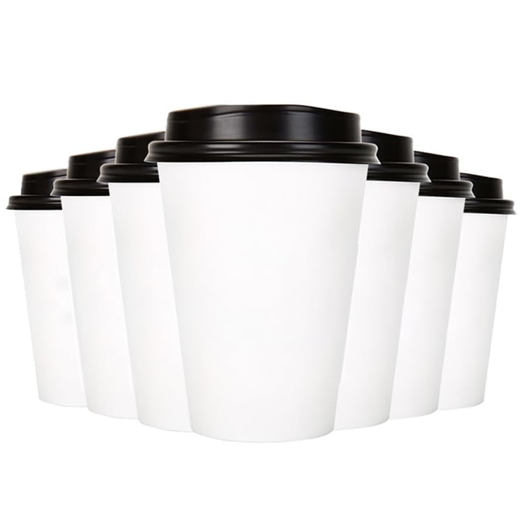 Otor Disposable Paper Cups 12oz 160 Pack Hot Coffee Cups Drinking Cup