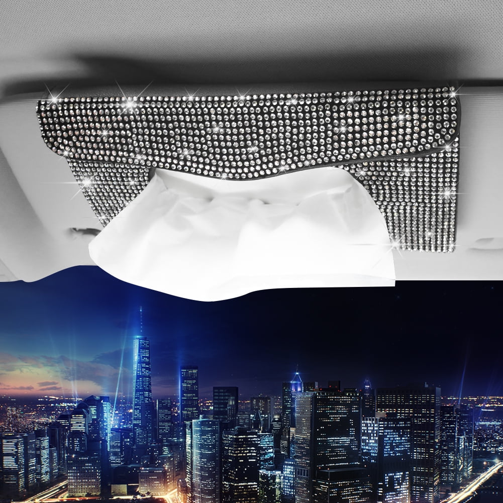 OTOSTAR Bling Bling Car Tissue Box for Sun Visor, Pure Handmade Crystal ...