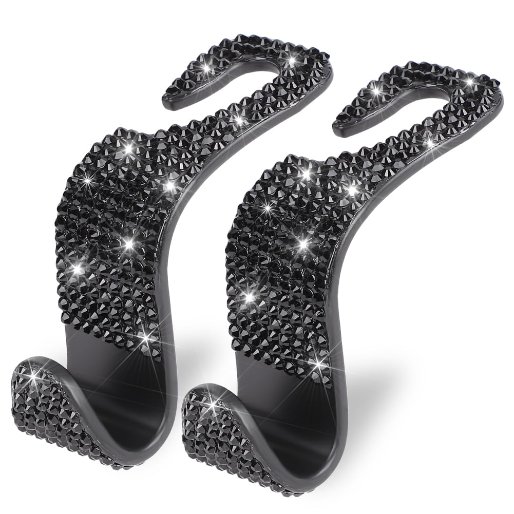 OTOSTAR Car Hooks, Handmade Bling Diamond Car Headrest Hangers ...