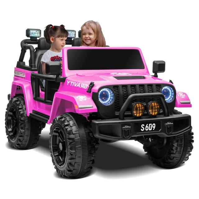 OTTORD Kids 2 Seater Electric Car, 12V Battery Powered Car Ride on Car ...