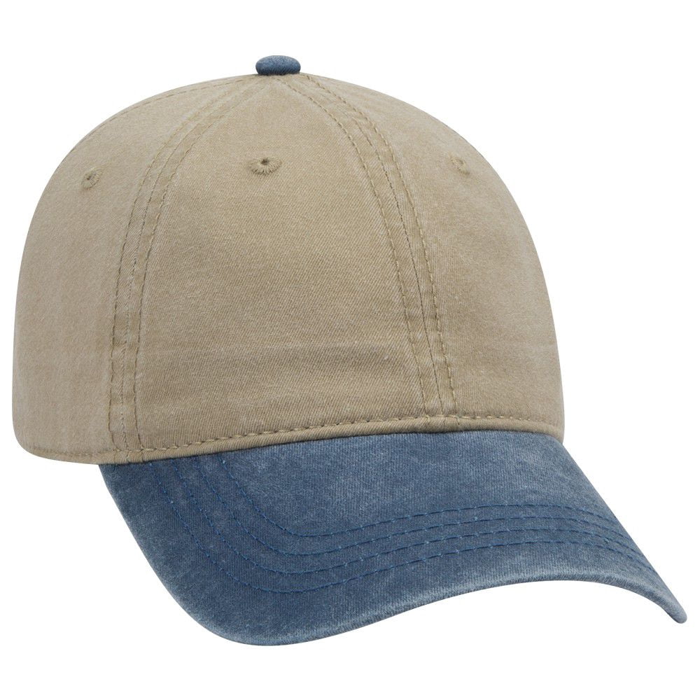 OTTO 6 Panel Low Profile Garment Washed Pigment Dyed Baseball Cap - Nvy ...